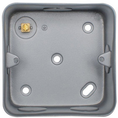 1 Gang 40mm Surface Mount METAL CLAD Back Box Switches & Sockets ...