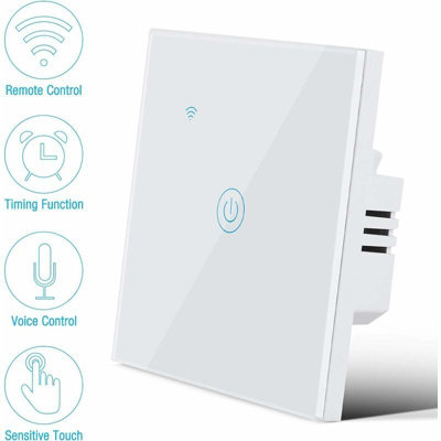 1 Gang Wifi Connected Switch, Smart Wall Switch, Neutral Wireless Light ...