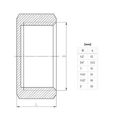 1 inch Thread Brass Pipe Screw Hex Female Blanking Plug Tube End Cap