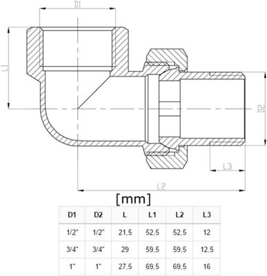 1 inch Threaded Pipe Joint Union Elbow Fittings Female x Male Brass
