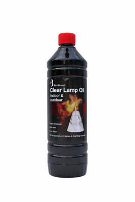 1 Litre, Clear Lamp Oil Liquid, Clean Burning Smokeless Fuel for Indoor ...