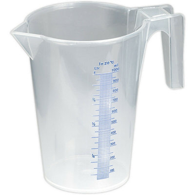 1 Litre Translucent Measuring Jug with Easy Read Scale and Spout