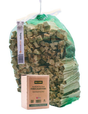 1 Net of Maxchips Kindling and 1 Box of Firelighters