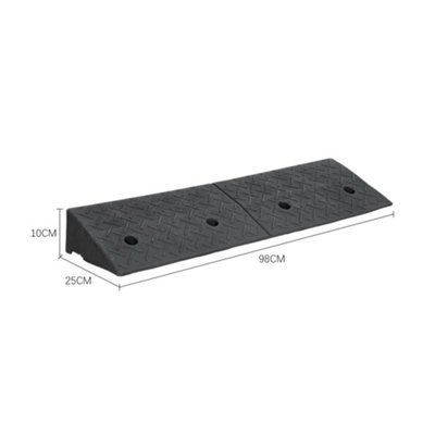 1 Pack Rubber Kerb Ramp Bridging Gap Between Roads and Steps H 10cm