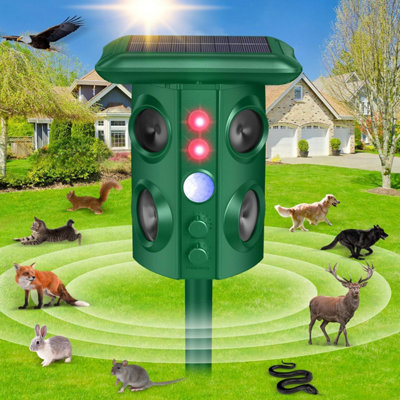 1-Pack Solar Animal Repeller, Vibration, Motion Sensors, Waterproof ...