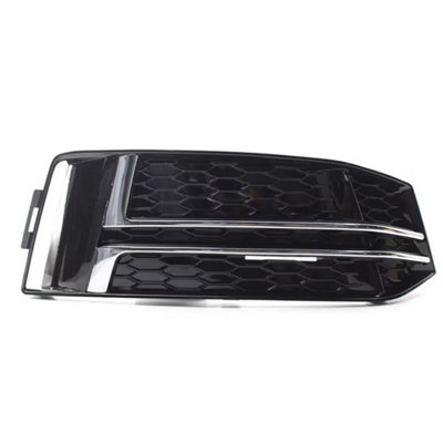 1 Pair Car Front Bumper Fog Light Grille For Electroplated