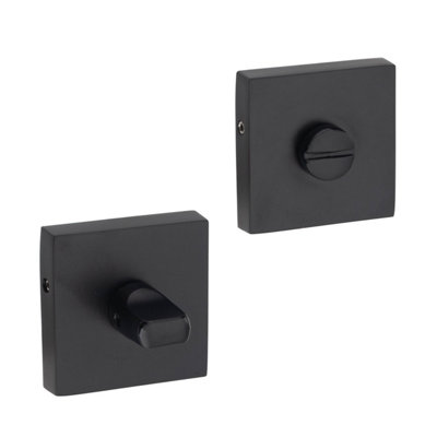 1 Pair Modern Lima Design Matt Black Premium Bathroom Internal Door ...
