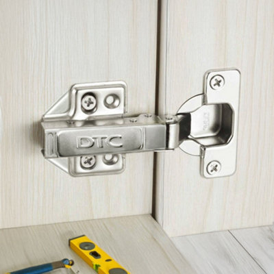 1 Pair of 110 Degree Soft Close Hinges for Half Overlay Cabinet Doors ...