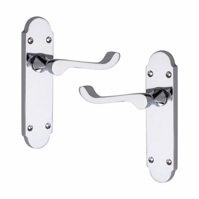 1 Pair of Epsom Design Victorian Scroll Handle on Shaped Backplate Door ...