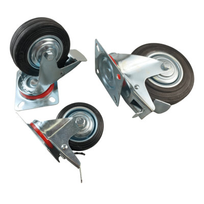 1 pc Swivel Castor With Brake Heavy Duty Wheel Caster Wheels Swivel 5