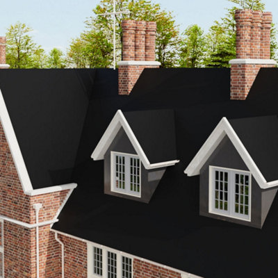 1 Roll Black Rubber Roofing EPDM Membrane Waterproof Underlayment 2x1m ...