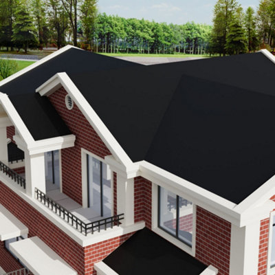 1 Roll Black Rubber Roofing EPDM Membrane Waterproof Underlayment 4x1m ...