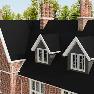 1 Roll Black Rubber Roofing EPDM Membrane Waterproof Underlayment 4x1m ...