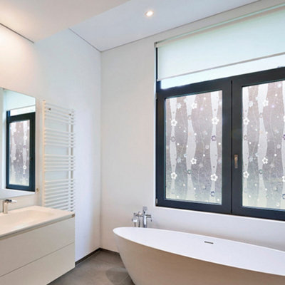 1 Roll PVC Static Cling Window Privacy Film Roll Frosted Glass Film 90 ...