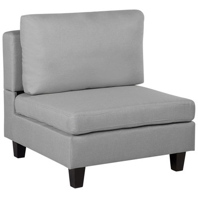 1-Seat Section FEVIK Fabric Light Grey