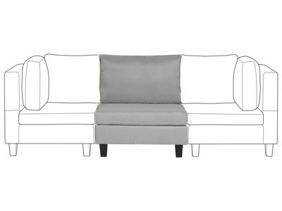 1-Seat Section FEVIK Fabric Light Grey