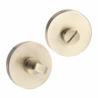 1 Set Lima Design Thumbturn Coin Release Antique Brass Finish Round Rose