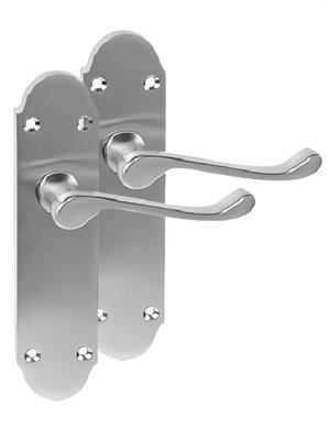 1 Set of Epsom Design Victorian Scroll Handle Door Handles with Hinges ...