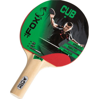 1 STAR Table Tennis Bat - Pimple Novice 5mm Blade Flared Handle Racket ...