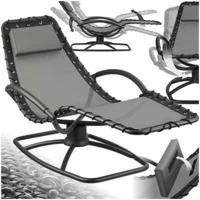 1 Sun Lounger Toulon - ergonomic, rocking function - grey