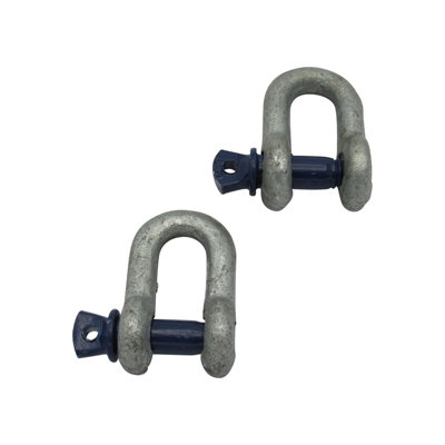 1 Ton Dee Shackles with Screw Pin x2 (Lifting 1000KG 3/8" x 7/16")