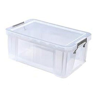 1 x 10 Litres Multipurpose Strong Reinforced Clear Snap Closure Storage ...