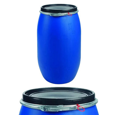1 x 120L Blue Open Top UN Approved Blue Plastic Keg Barrel Drum With ...