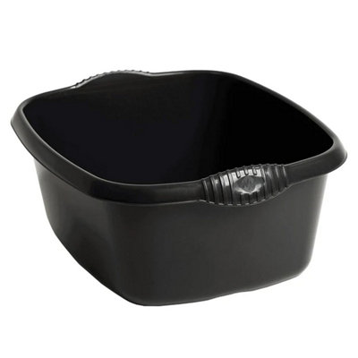 1 x 12L Black Rectangular Washing Up Bowls Ideal For Kitchens & Home Use