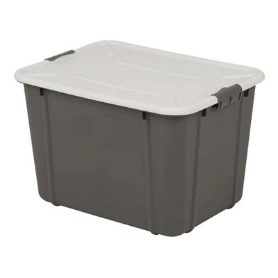 1 x 16 Litre Grey Organic Designed Strong Stackable Spacious Storage ...