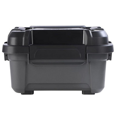 1 x 18 Litre Black Plastic Storage Bunker Trough Boxes/Tubs Ideal For ...