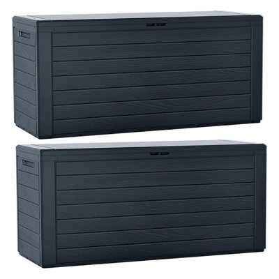 1 x 280L Extra Large Outdoor Multipurpose Garden Furniture Storage Box ...