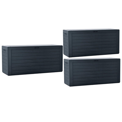 1 x 280L Extra Large Outdoor Multipurpose Garden Furniture Storage Box ...