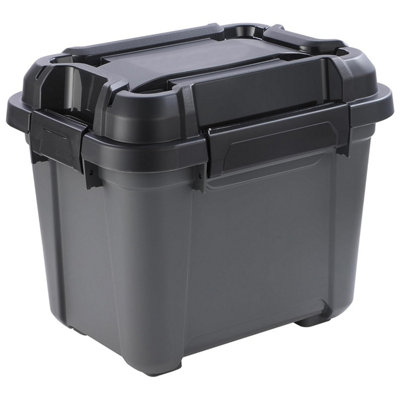 1 x 31 Litre Black Bunker Storage Trunk For Tradesman & Handyman