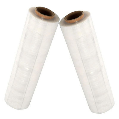 1 x 400mm Clear Strong Plastic Cling Film Protective Pallet Shrink Wrap Roll
