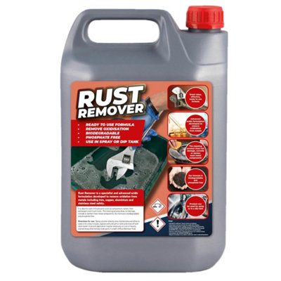 1 x 5 Litre Liquid Rust Remover Safely Removes Oxidation From Metals