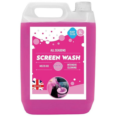 1 x 5 Litre Pink Ready To Use Highly Effective All Seasons Windscreen ...