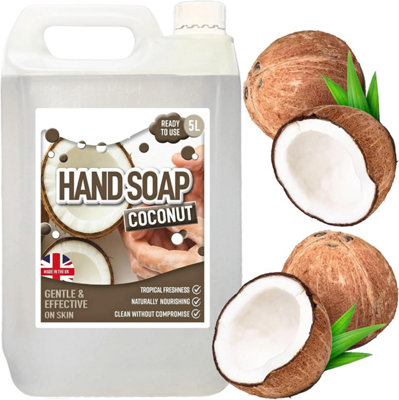 1 x 5 Litre Ready To Use Coconut Hand Soap Hydrates & Softens Non ...