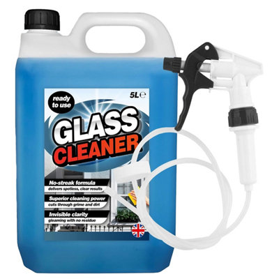 1 x 5L Glass Cleaner With Long Trigger Hose Cuts Through Dirt & Grime ...