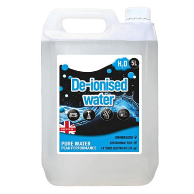 1 x 5L Multipurpose Pure Deionised Mineral Free Water Ideal For Steam ...
