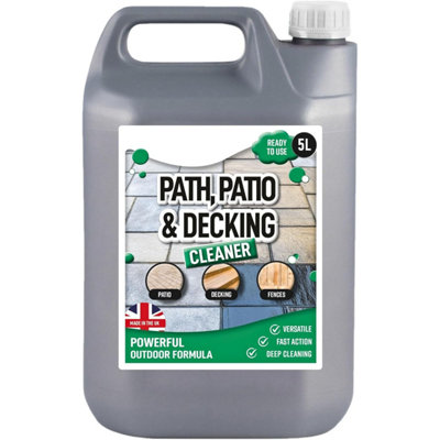 1 x 5L Patio & Decking Cleaner Removes Dirt, Grime & Stains Ready To Use