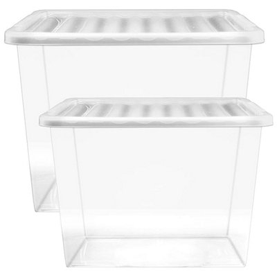 1 x 80 Litre Multipurpose Plastic Storage Container Useful Box Complete ...