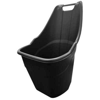 1 x Black Plastic Rolling Kart Caddy With Wheels Multi Purpose ...