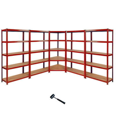 1 x Corner Garage Racking Shelving Unit & 4 x Single Racking Storage ...