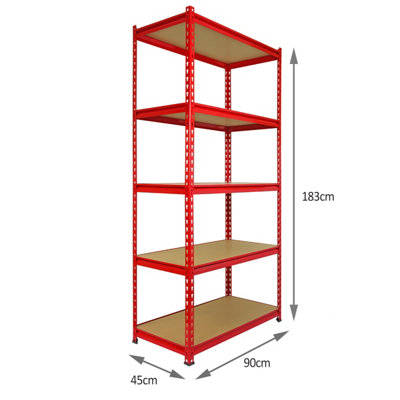 1 x Corner Garage Racking Shelving Unit & 4 x Single Racking Storage Units