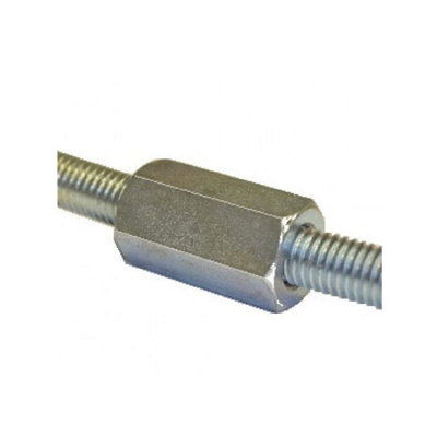 1 x Fully Threaded Screw Rod M10 x 300mm Steel Studding Bar & 2 ...