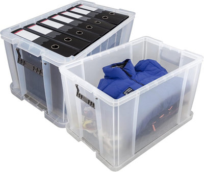 Buy 1 x Large Clear Stackable Nestable 10 Litre Storage Container With ...
