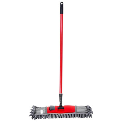 1 x Long Handle Microfibre Noodle Head Floor Mop For Wet & Dry Surfaces