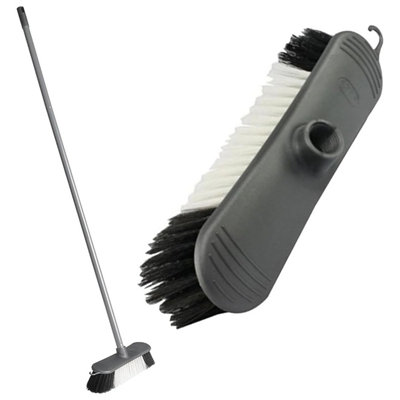 1 x Long Metal Handle 3pcs Metallic Grey Indoor Sweeping Broom With ...
