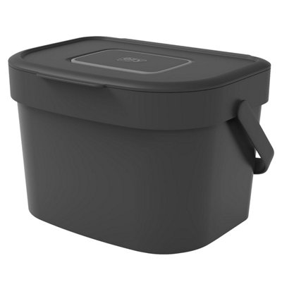 1 x Mountable 6 Litre Food Waste Kitchen Compost Caddy With Handle ...