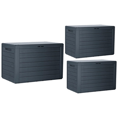 1 x Multipurpose 190 Litres Outdoor Garden Furniture Storage Boxes With ...